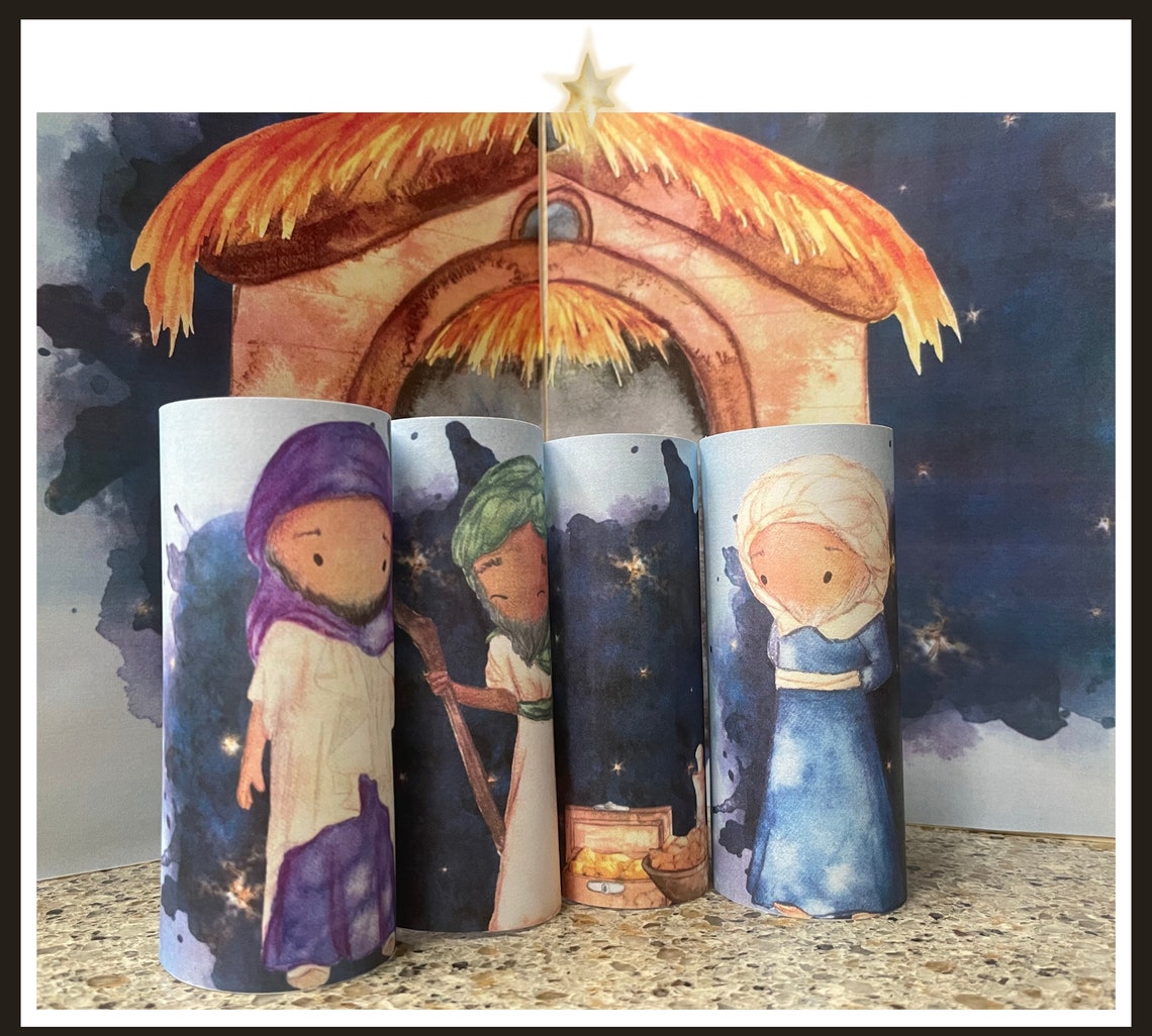 Toilet Paper Roll Activities, Nativity Paper Craft for Toddlers, DIY ...