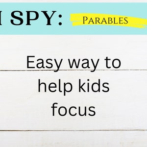I Spy With My Little Eye Worksheet, Parables,teaching Children the ...