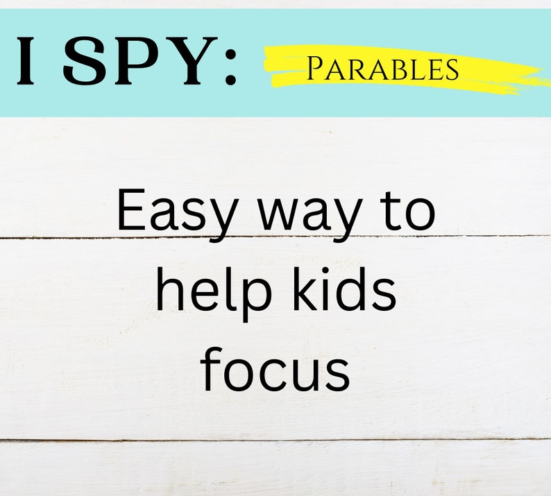 I Spy With My Little Eye Worksheet, Parables,teaching Children the ...