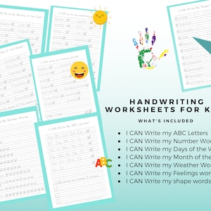 Days of the Week Handwriting Worksheets Printable Traceable | Etsy