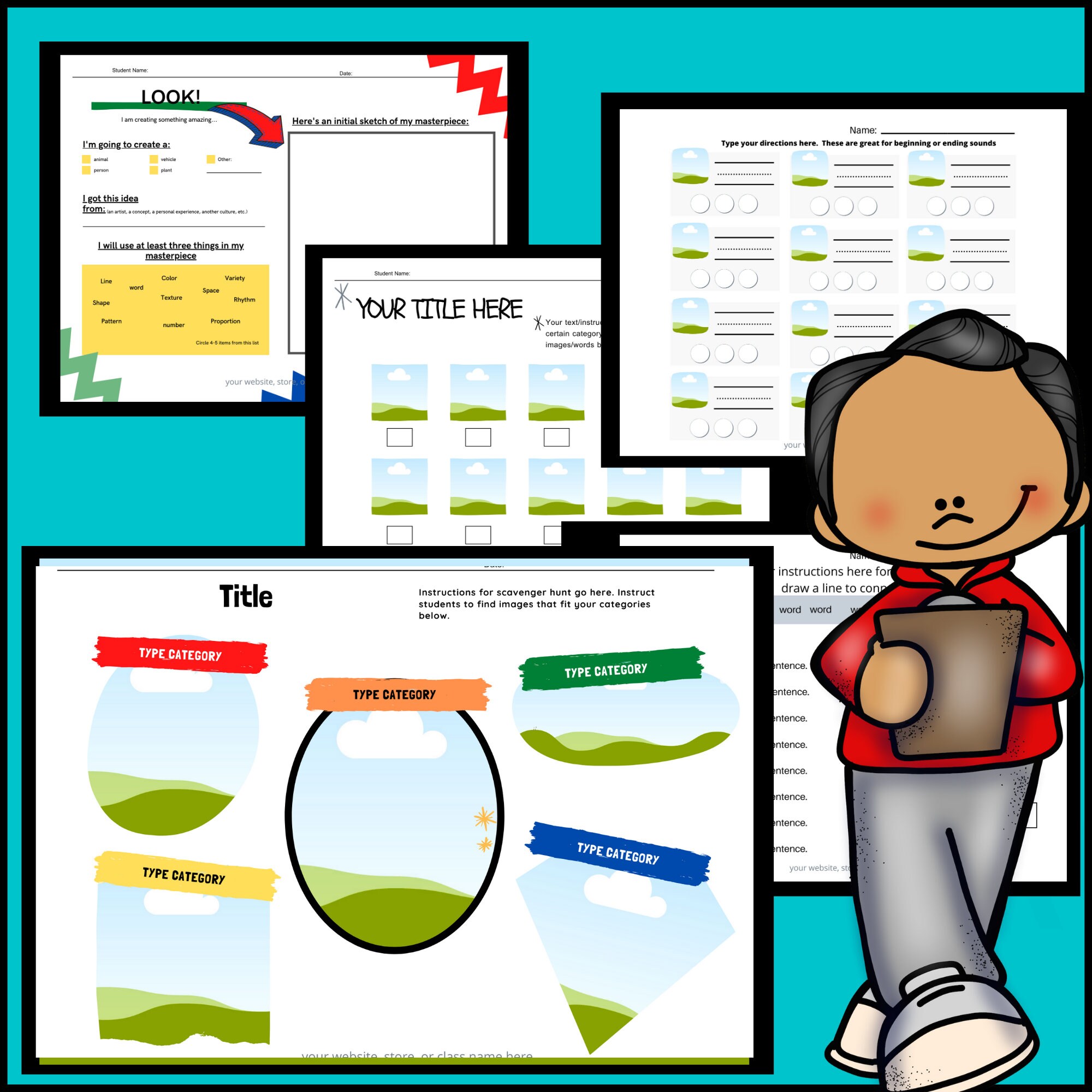 Editable Templates for Teachers Digital Product SELLERS Editable Canva ...