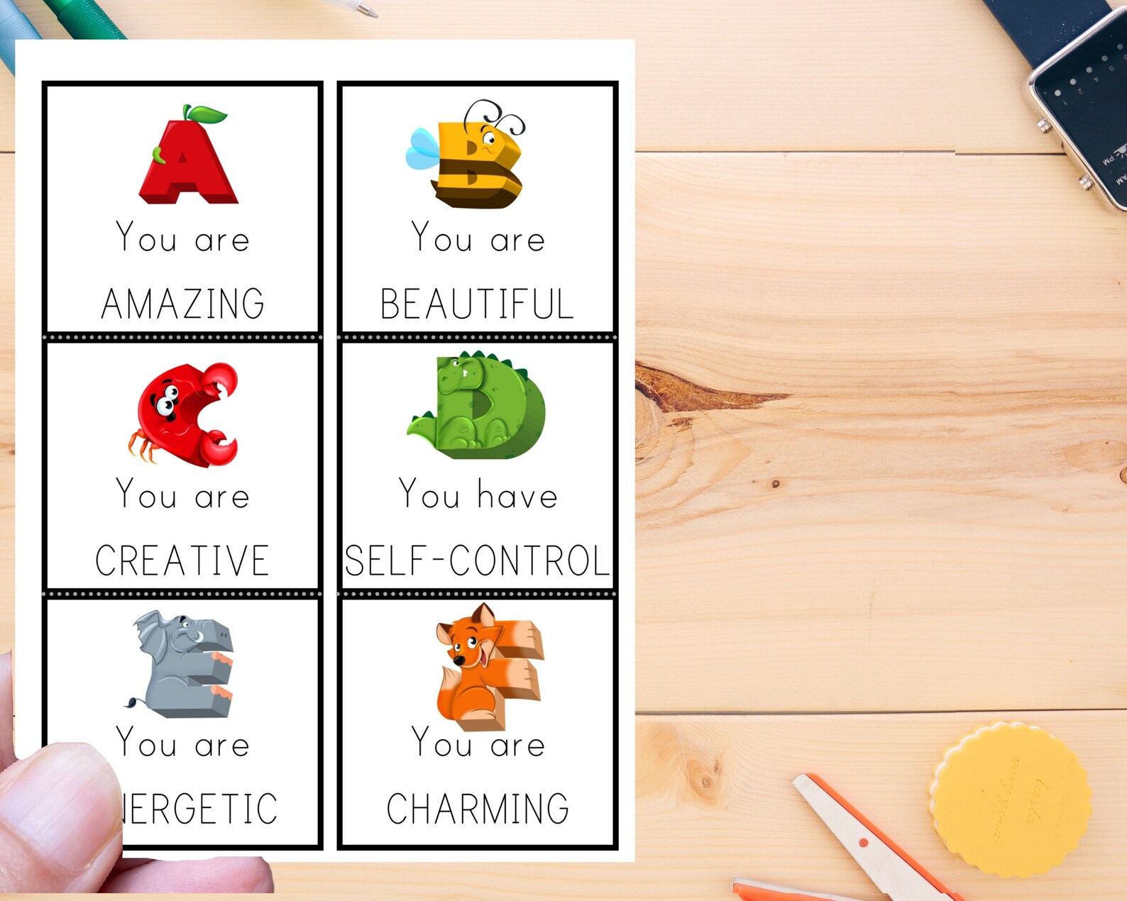 Positive Affirmation Cards for Teachers, Positive Affirmations for ...