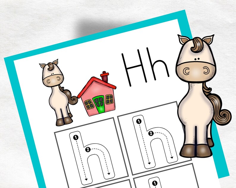 Tracing Letter H Worksheets, Kindergarten Handwriting Practice, Tracing ...