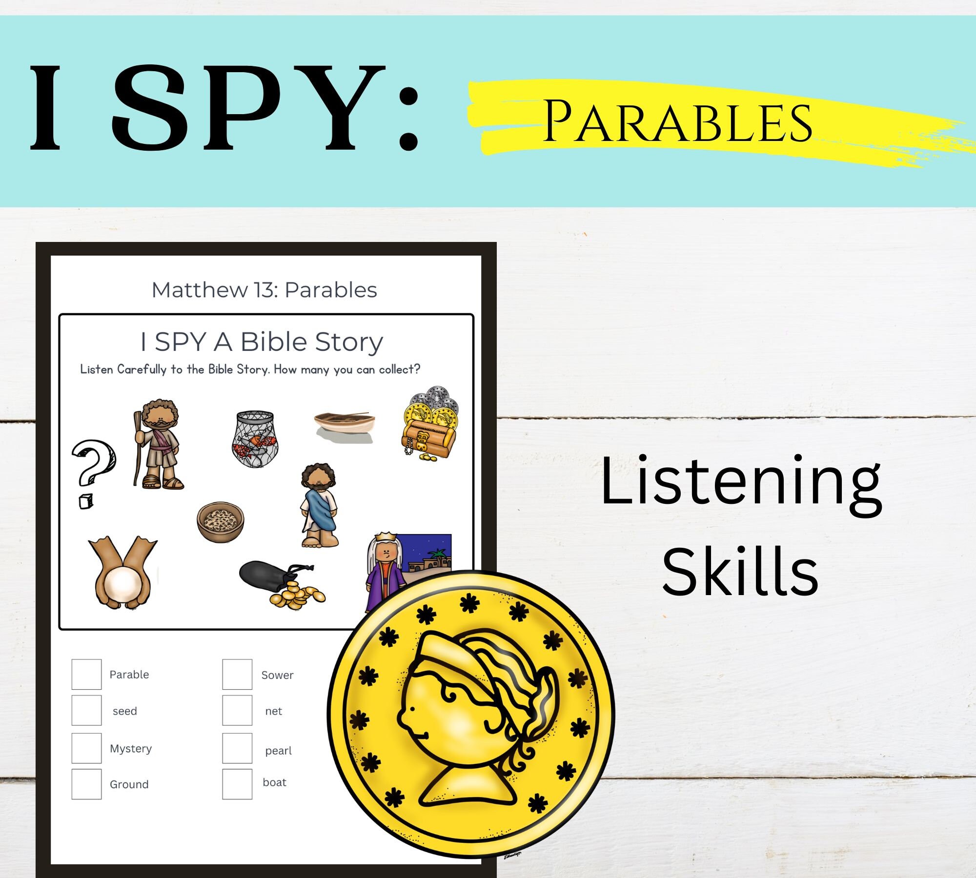 I Spy With My Little Eye Worksheet, Parables,teaching Children the ...
