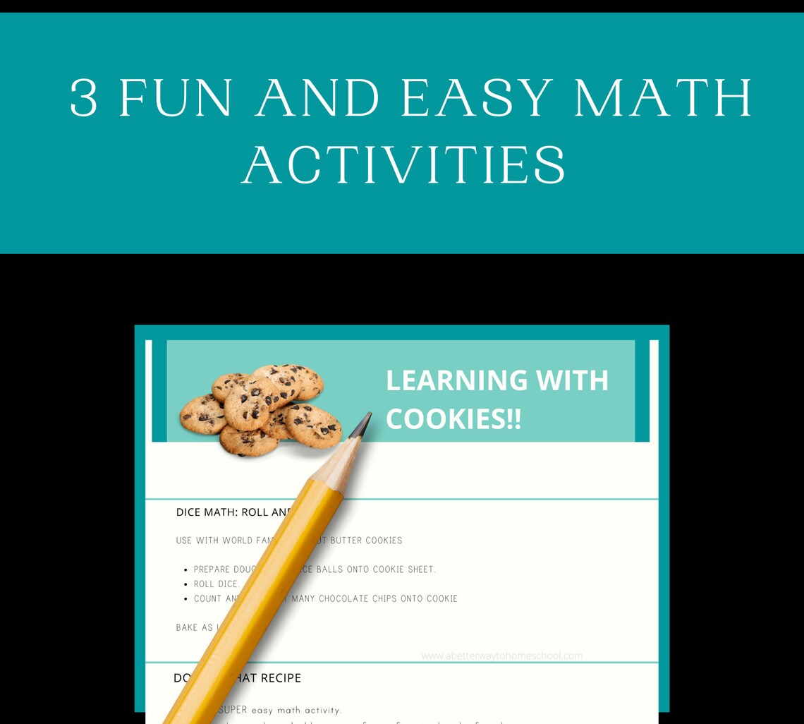Cookie Math for Kids, Fun Math Activity, Math Lessons, Math Worksheets ...