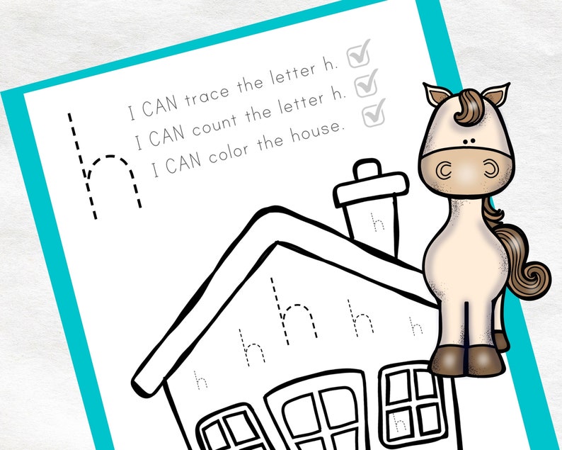 Tracing Letter H Worksheets, Kindergarten Handwriting Practice, Tracing ...
