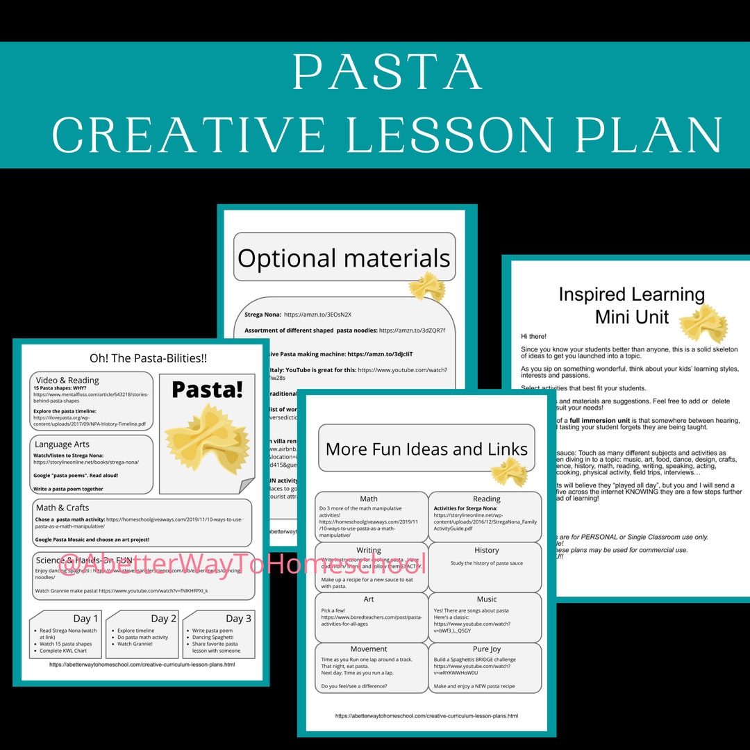 Creative Lesson Plans, Substitute Lesson Plans, Mini Teaching Units ...