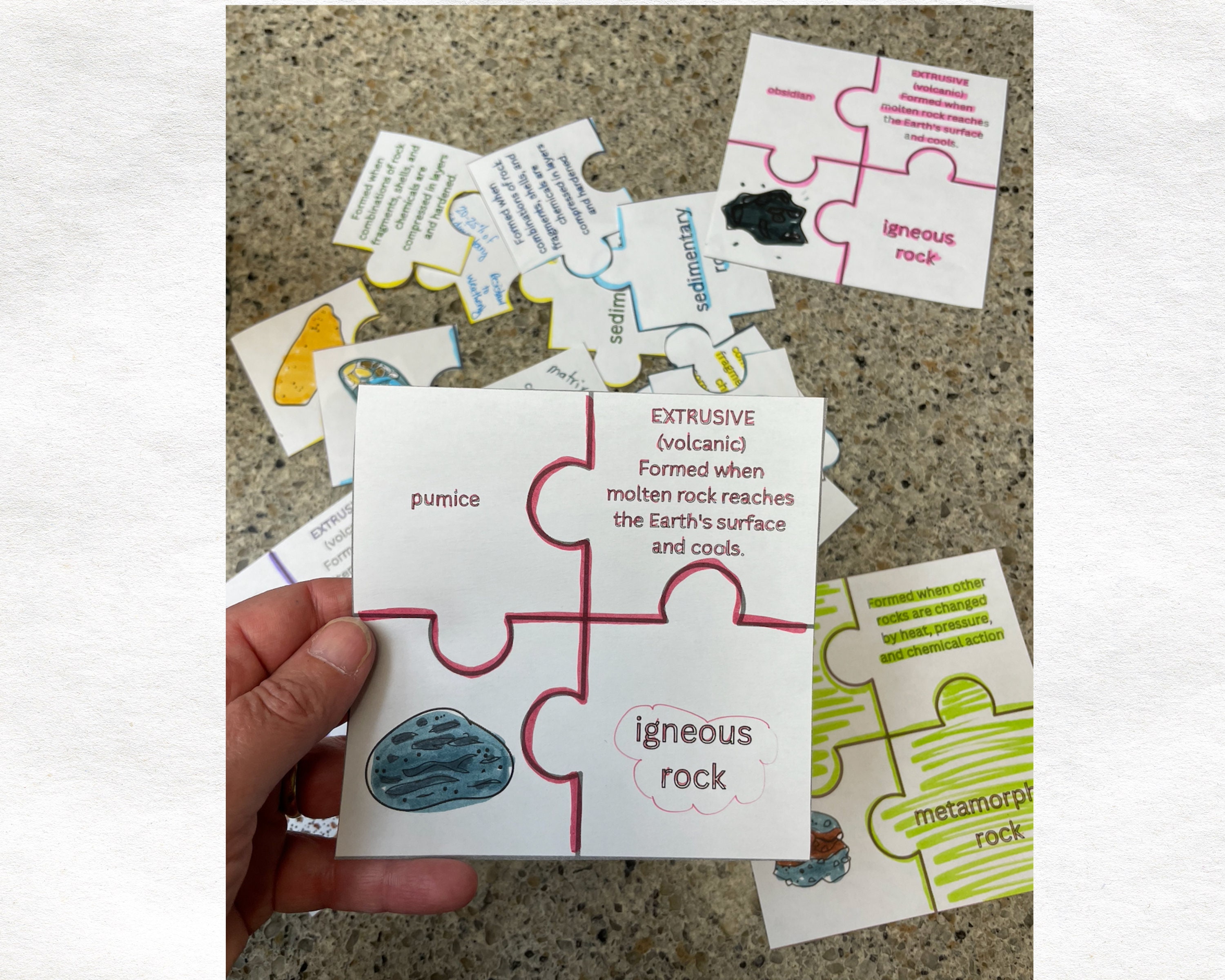 Hoja De Trabajo Sobre Tres Tipos De Rocas BASALTO: IDENTIFICACIÓN,