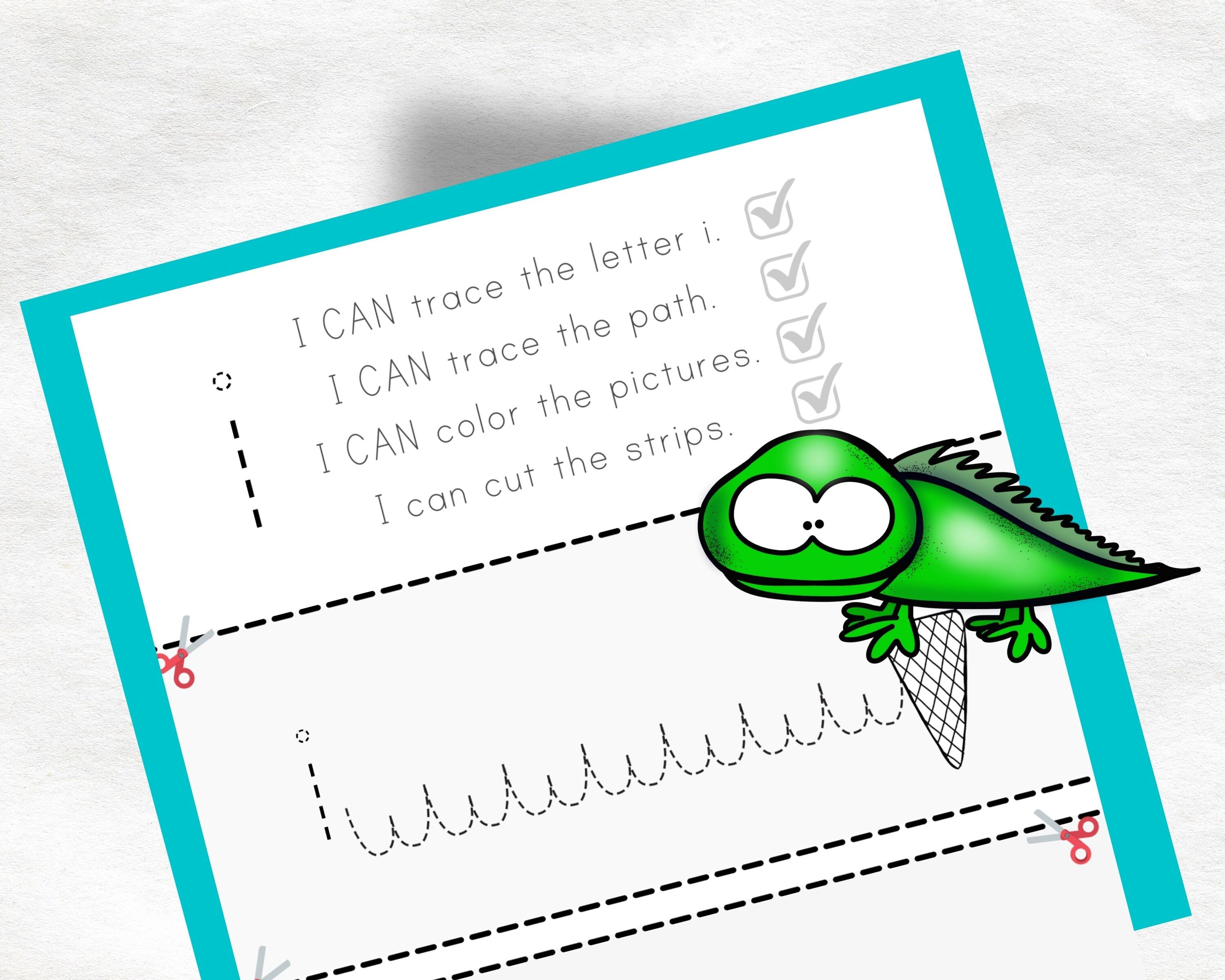 Alphabet Tracing Printables, Tracing Letter I Worksheets, Kindergarten ...