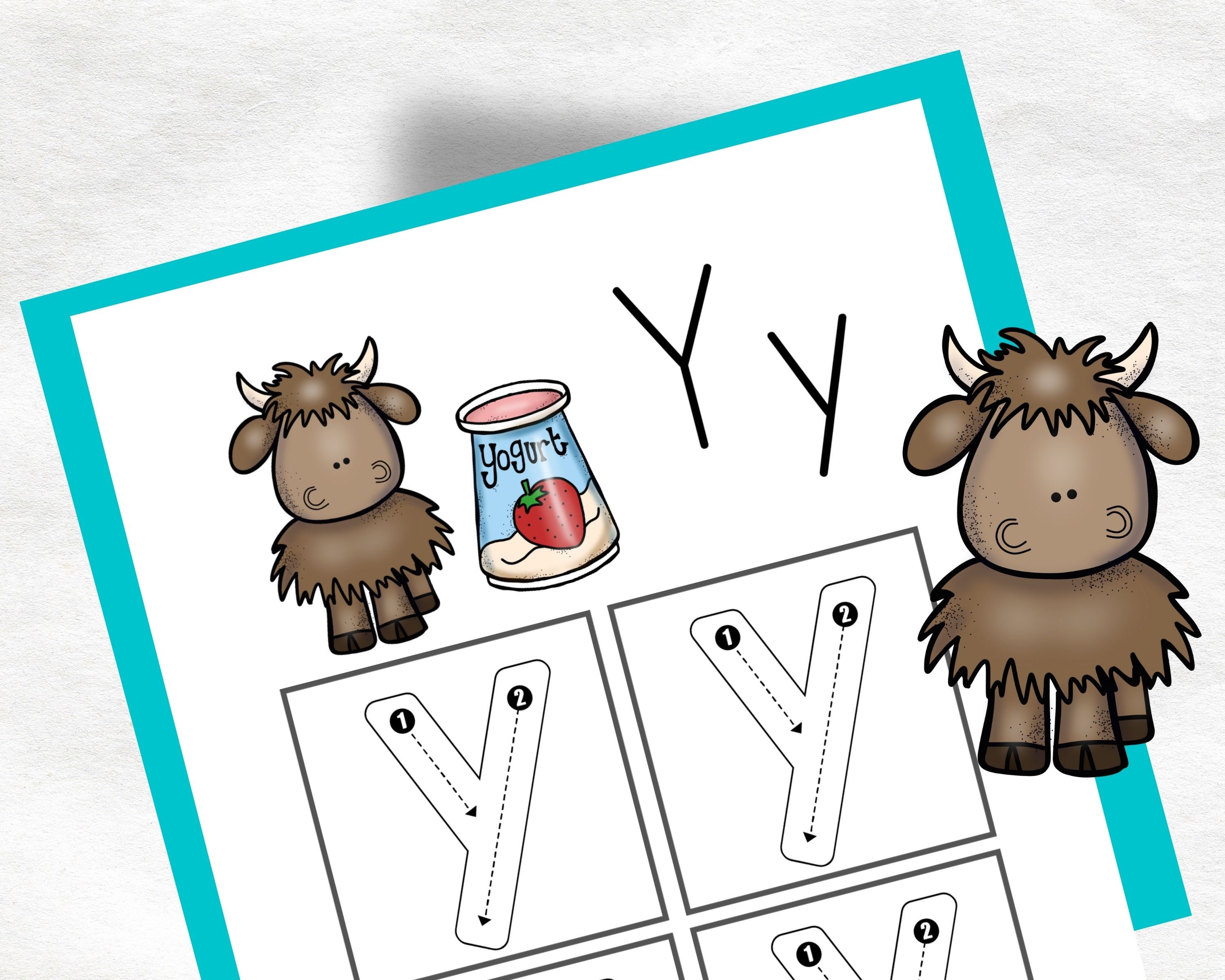 Preschool Tracing Pages Tracing Letter Y Worksheets Tracing - Etsy
