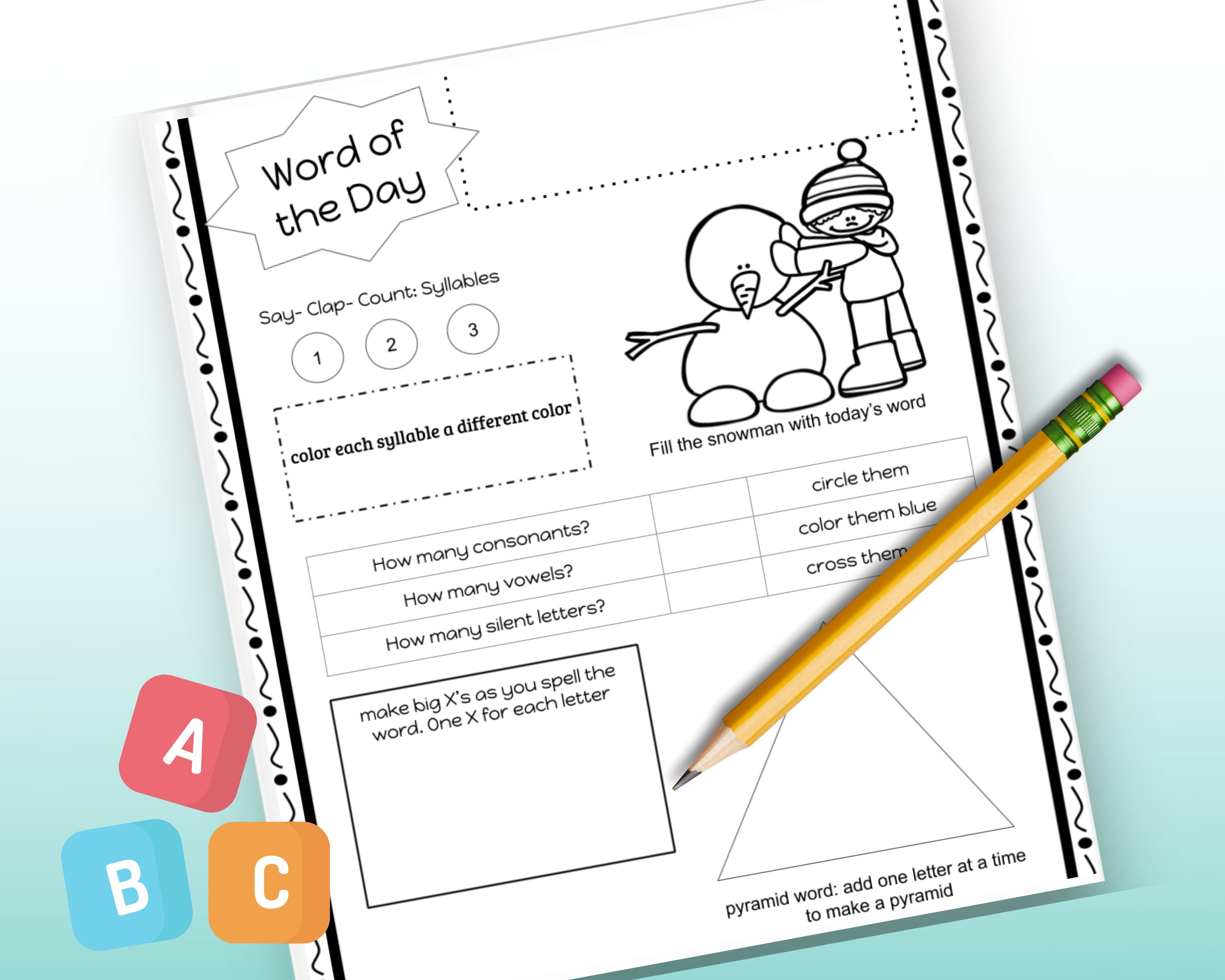 Kindergarten Sight Words Worksheets, Spelling Printable, First Common ...