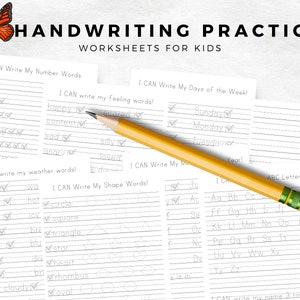 Days of the Week Handwriting Worksheets Printable Traceable | Etsy