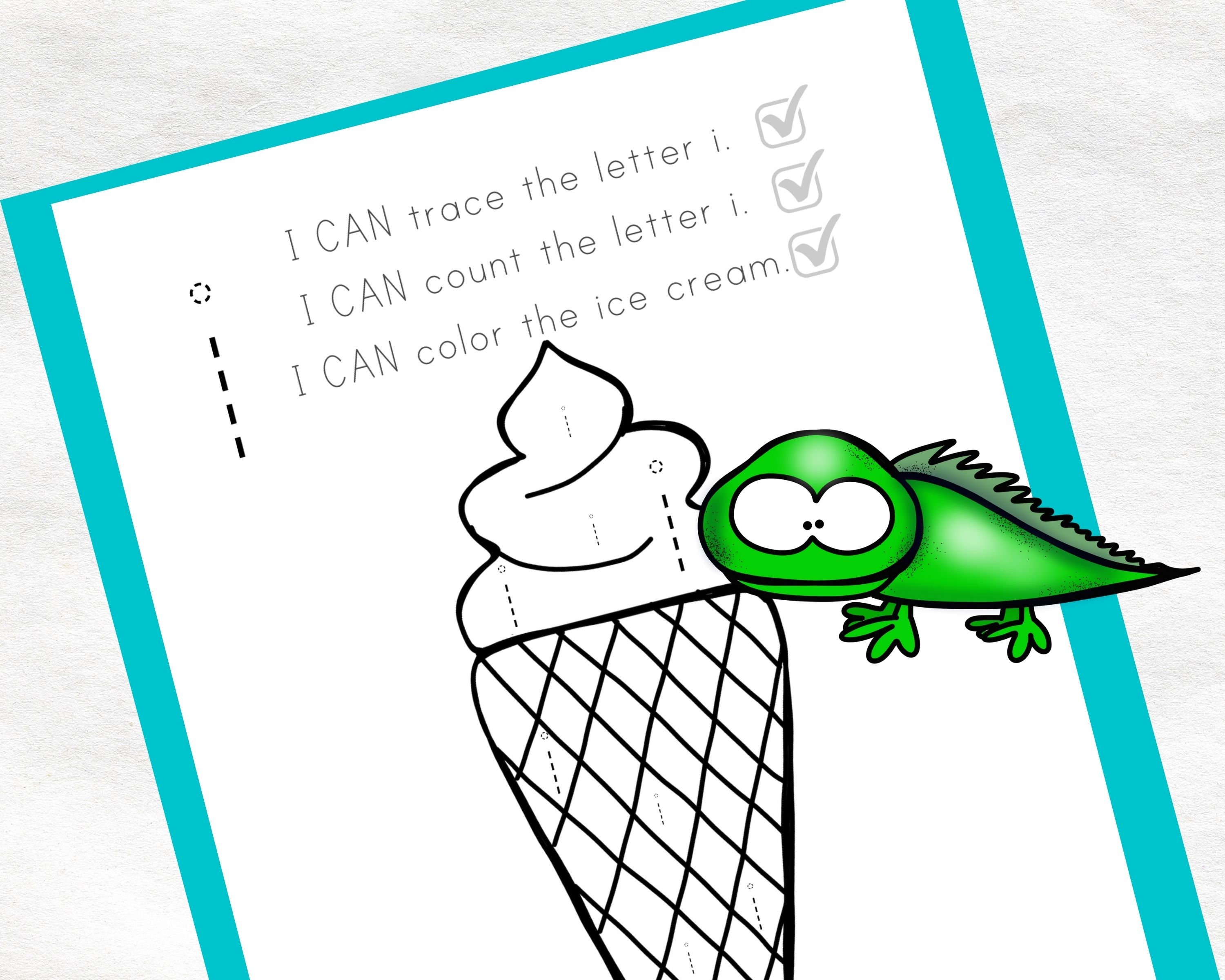 Alphabet Tracing Printables, Tracing Letter I Worksheets, Kindergarten ...