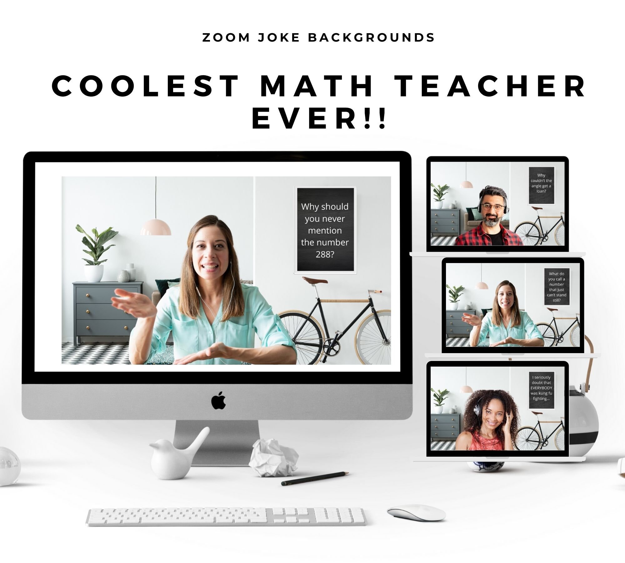 Zoom Backgrounds for Teachers, Teacher Zoom Backgrounds, Virtual ...
