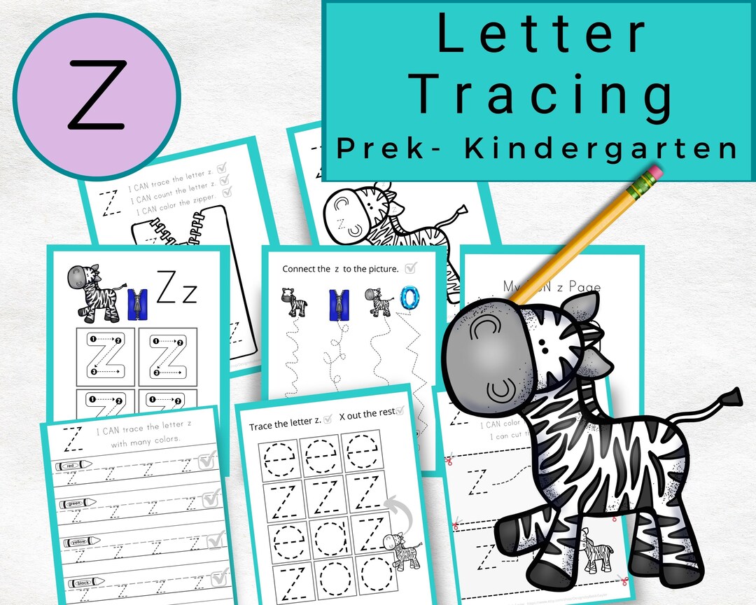 Preschool Tracing Pages, Tracing Letter Z Worksheets, Tracing Lowercase ...