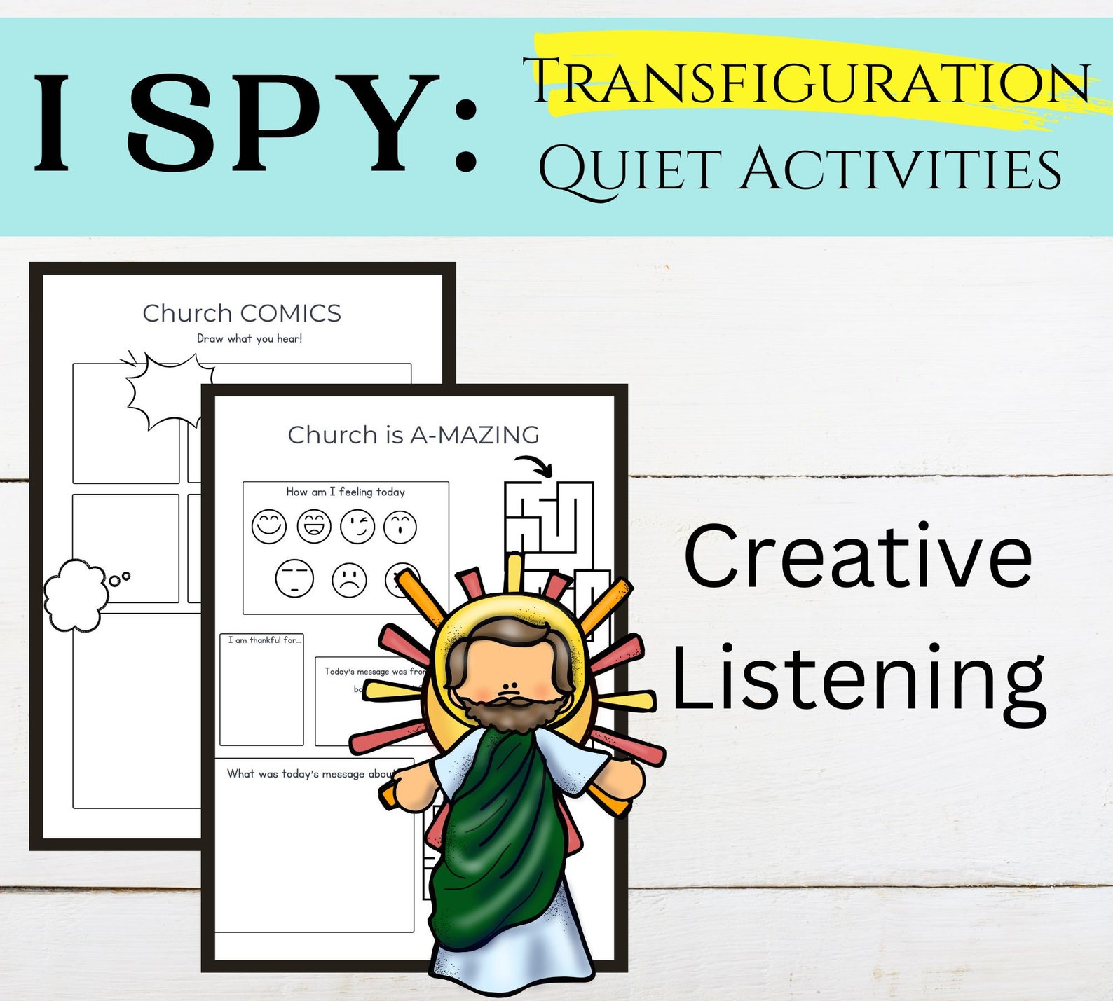 I Spy With My Little Eye Worksheet, Transfiguration of Jesus, Teaching ...