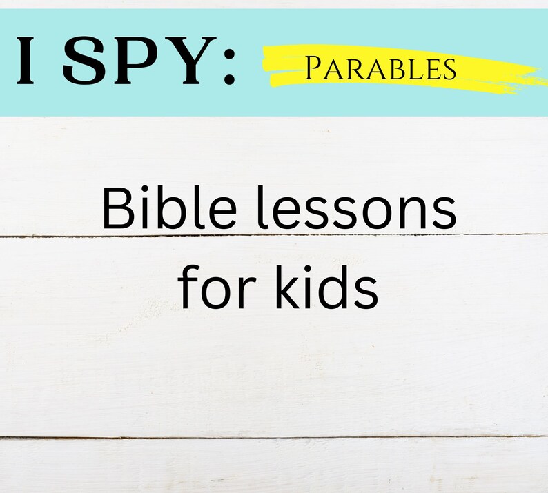 I Spy With My Little Eye Worksheet, Parables,teaching Children the ...