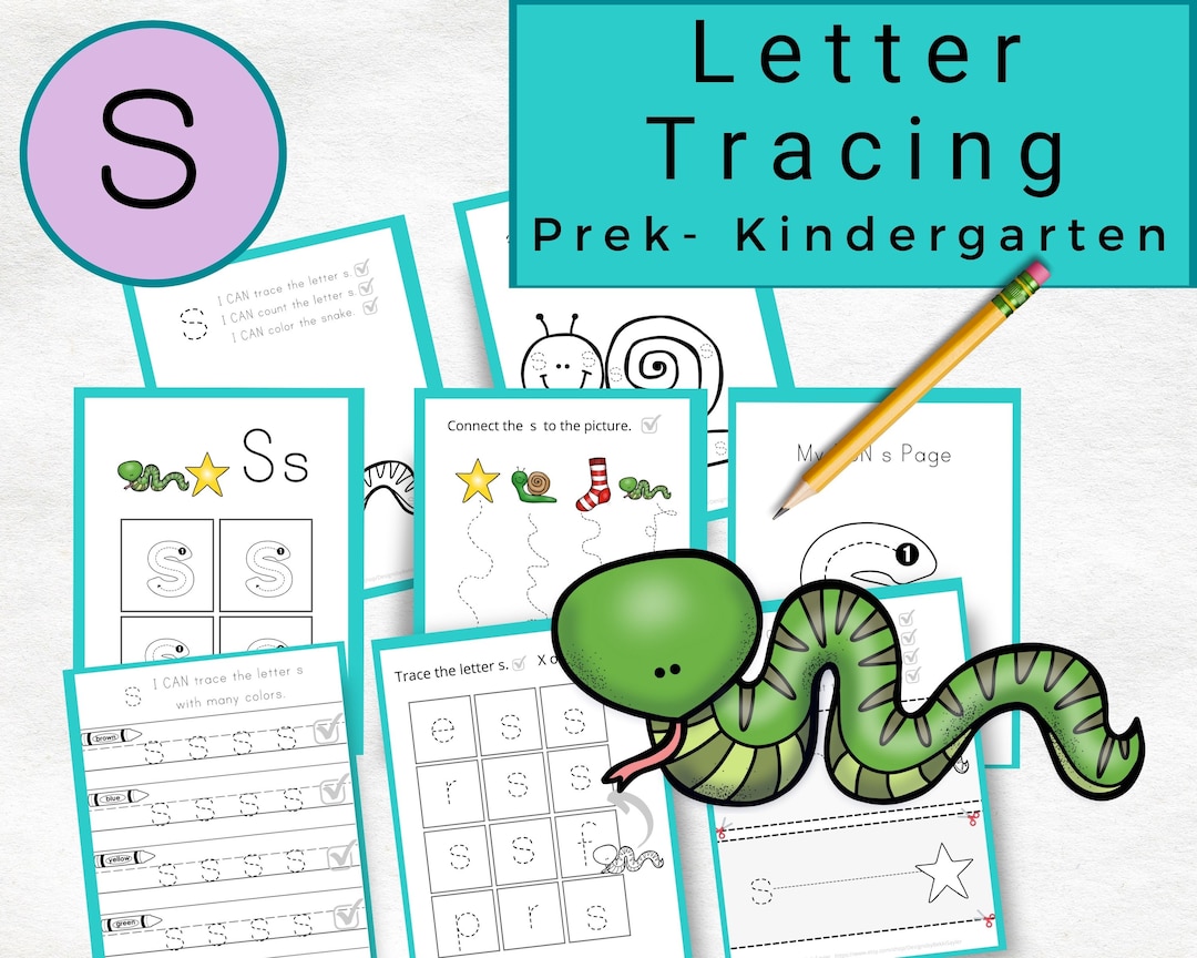 Tracing Letter S Worksheets, Tracing Lowercase Letters, Kindergarten ...