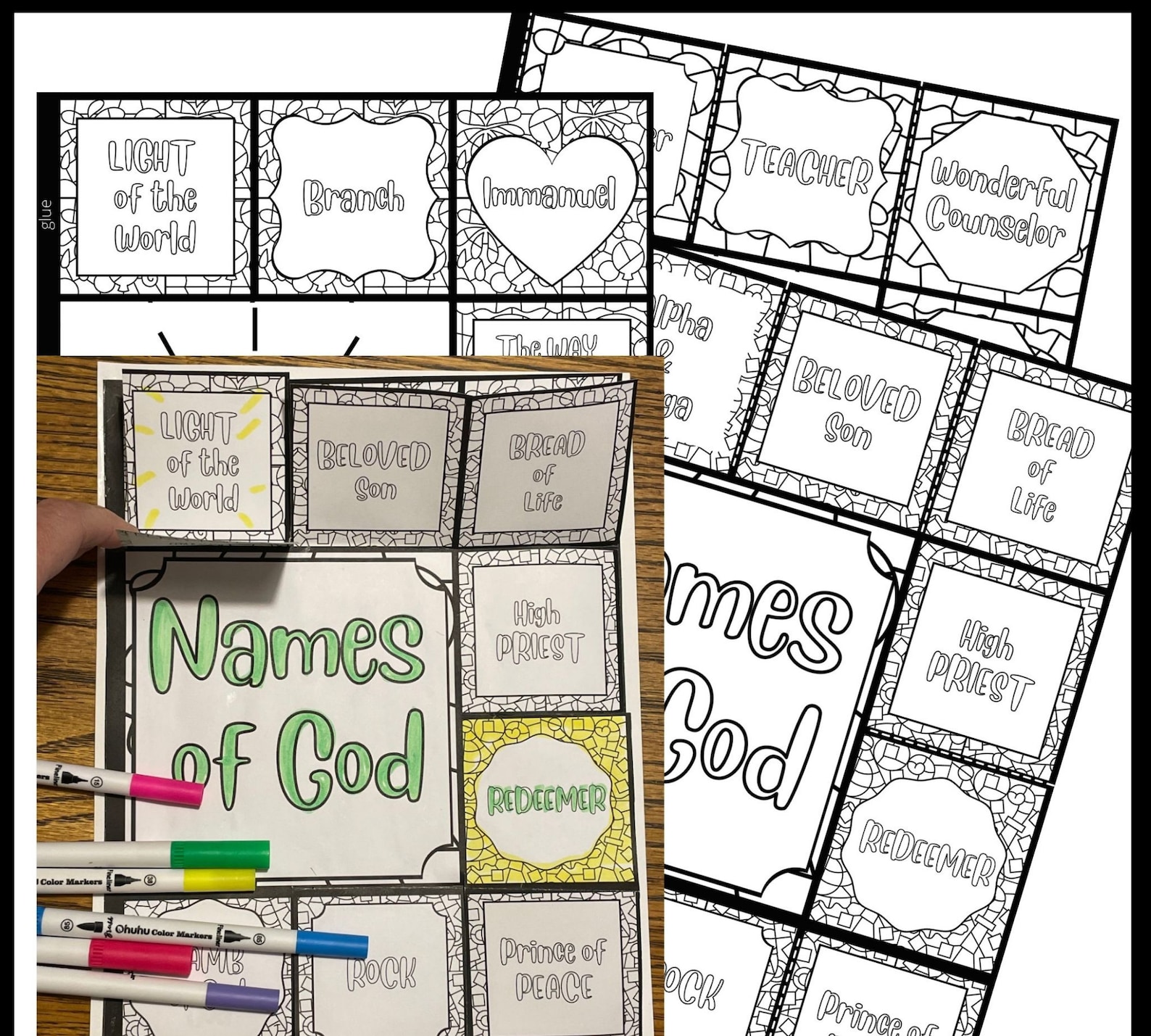 Names of God Printable, Bible Coloring, Prayer Coloring, Bible Study ...