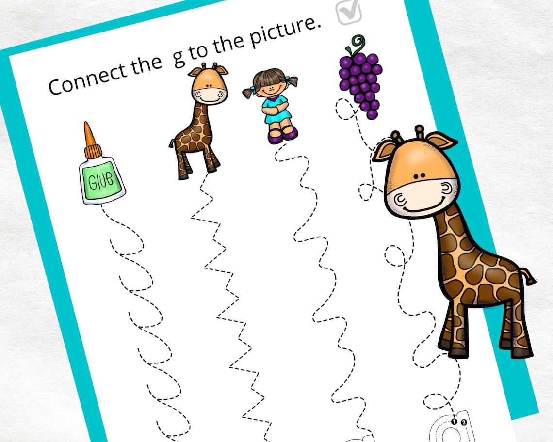 Tracing Letter G Worksheets Kindergarten Handwriting - Etsy