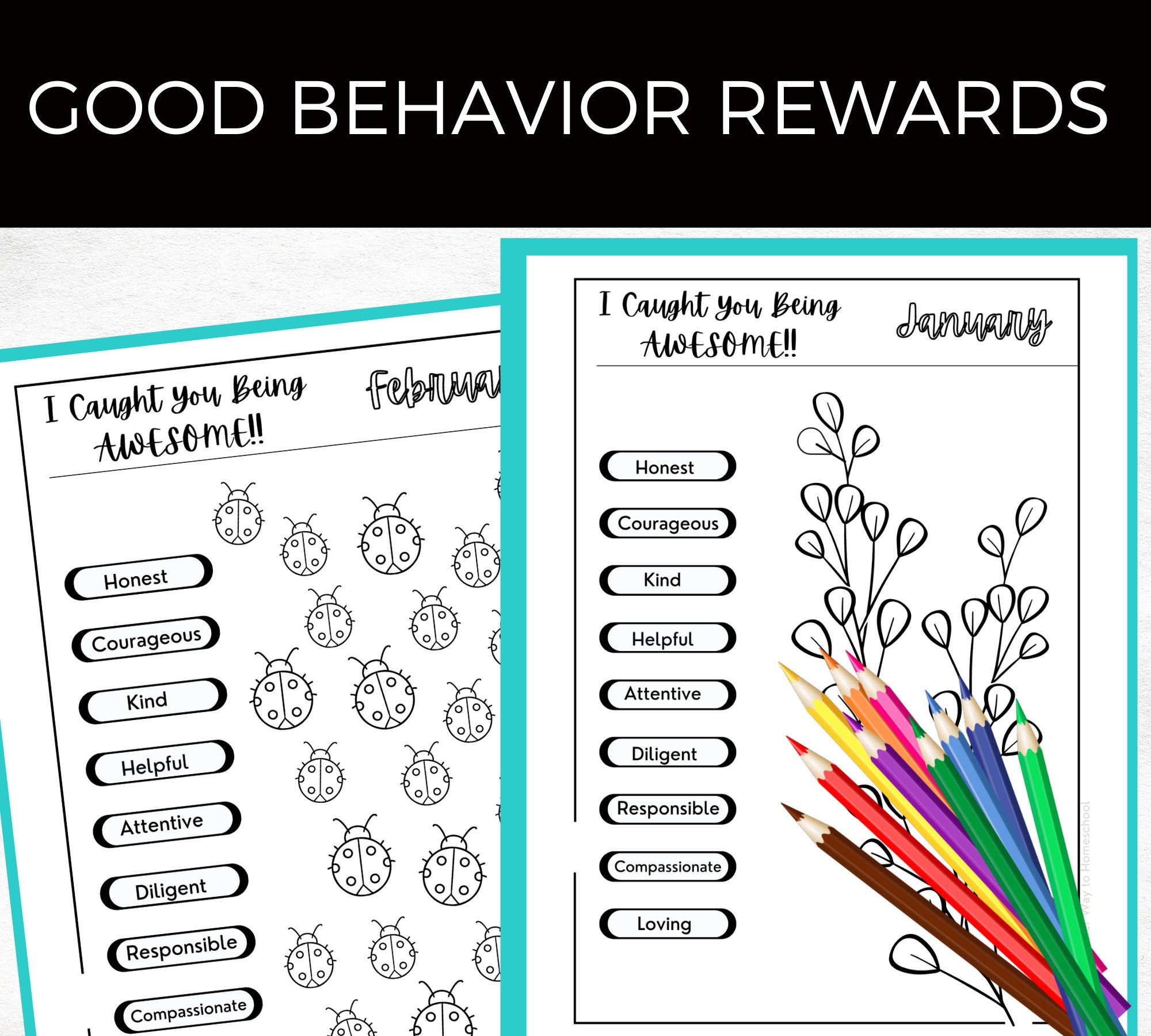 Good Behavior Reward System, Character Quality Tracker, Healthy Habits ...