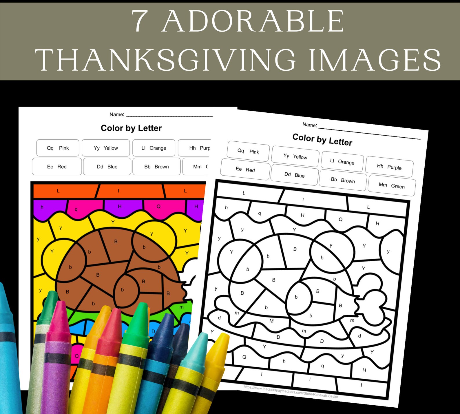 Thanksgiving Color by Alphabet, Color by ABC, Thanksgiving Fun ...
