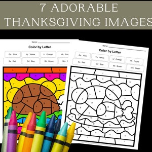Thanksgiving Color by Alphabet, Color by ABC, Thanksgiving Fun ...