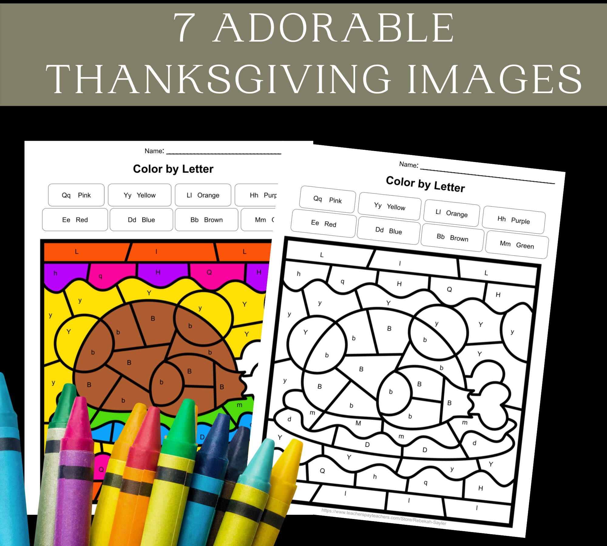 Thanksgiving Color by Alphabet, Color by ABC, Thanksgiving Fun ...