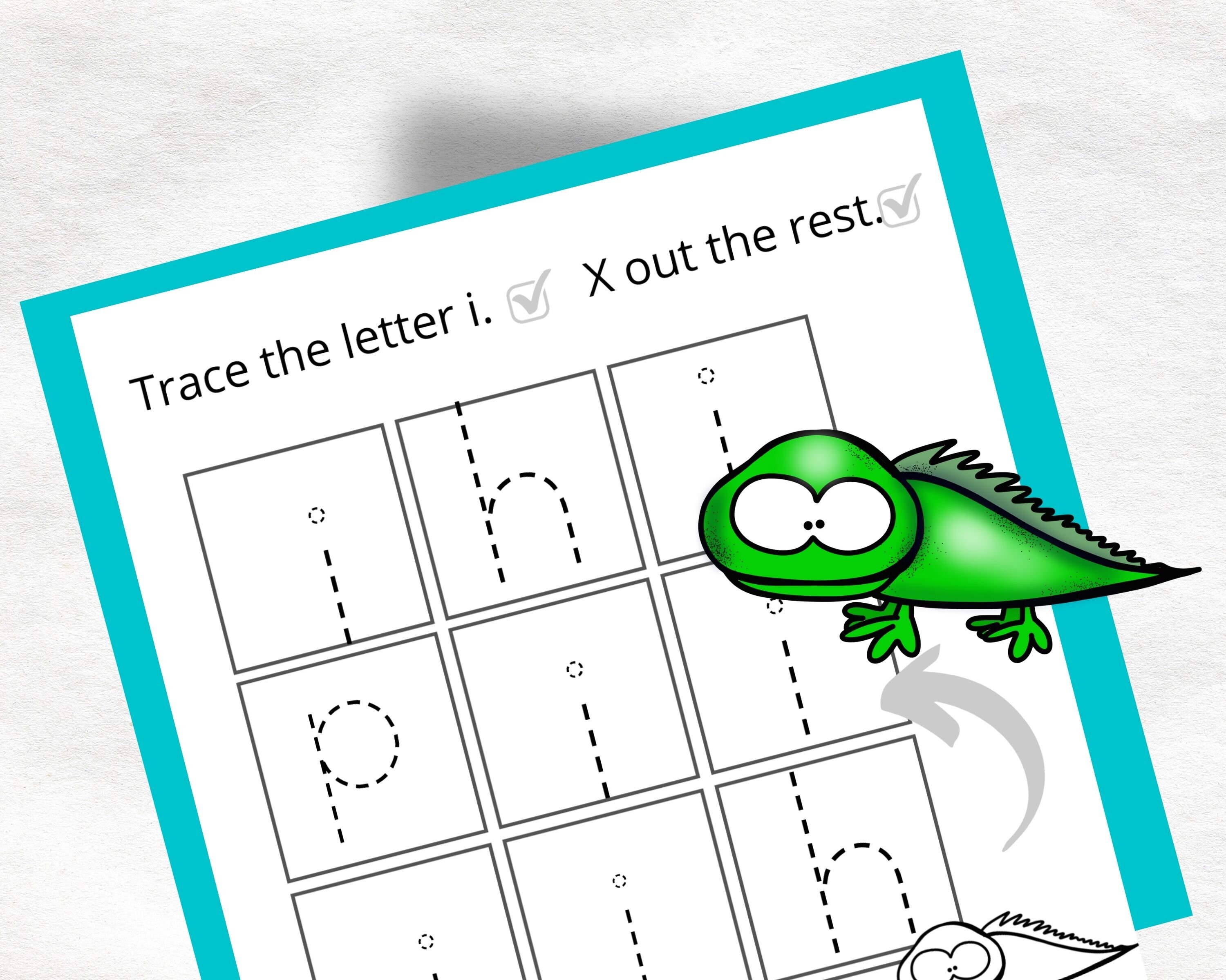 Alphabet Tracing Printables Tracing Letter I Worksheets - Etsy