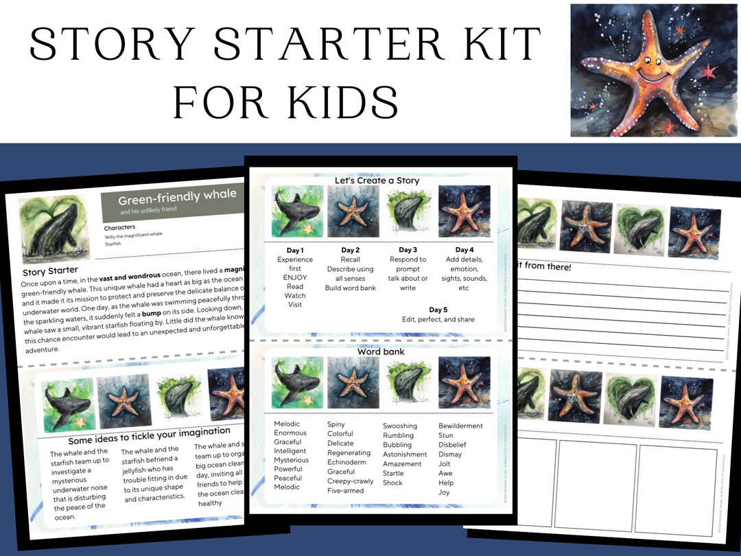 Story Starters for Kids, Creative Writing Prompts, Printable Story ...
