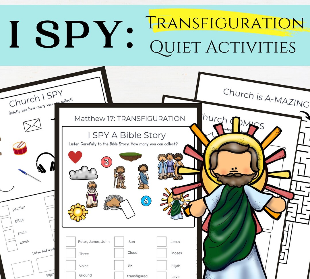 I Spy With My Little Eye Worksheet, Transfiguration of Jesus, Teaching ...