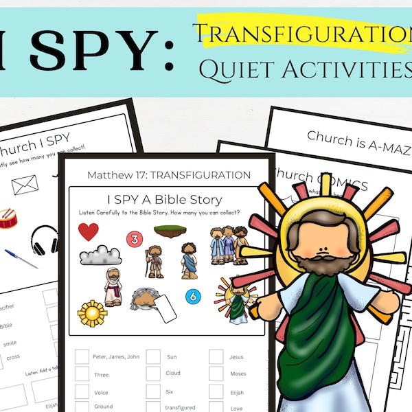 Transfiguration Bible Activity - Etsy