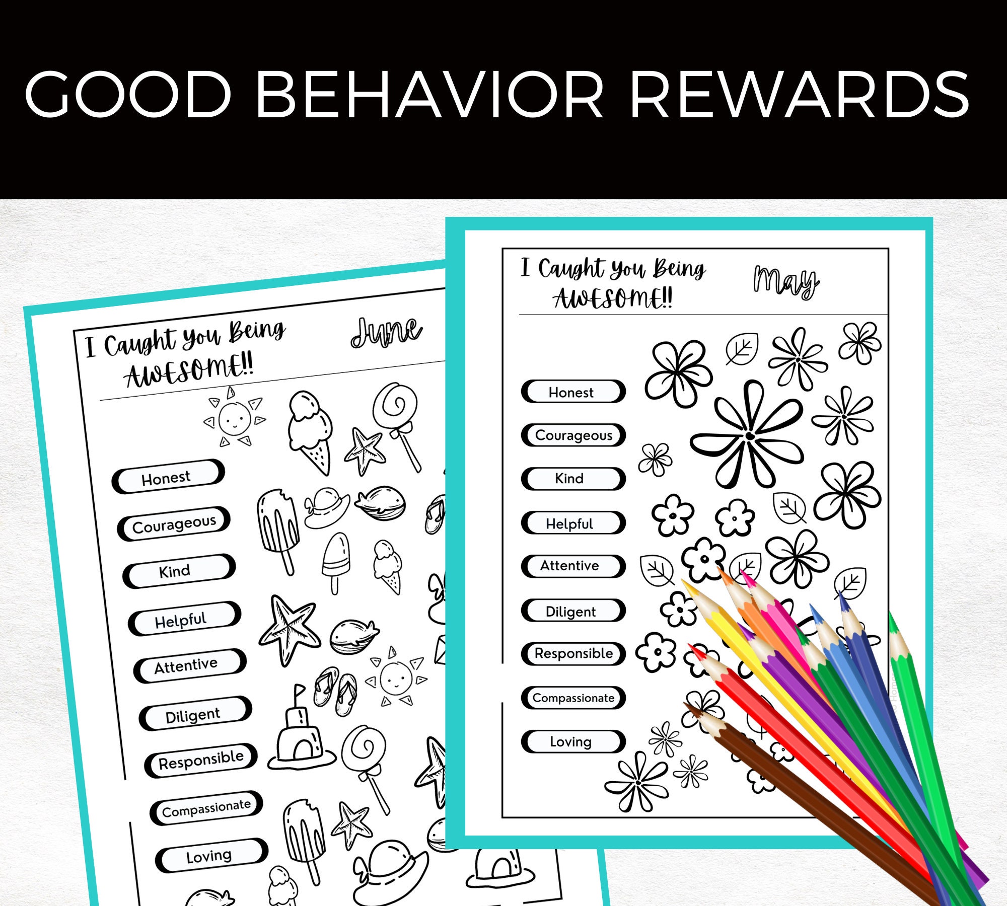 Good Behavior Reward System, Character Quality Tracker, Healthy Habits ...