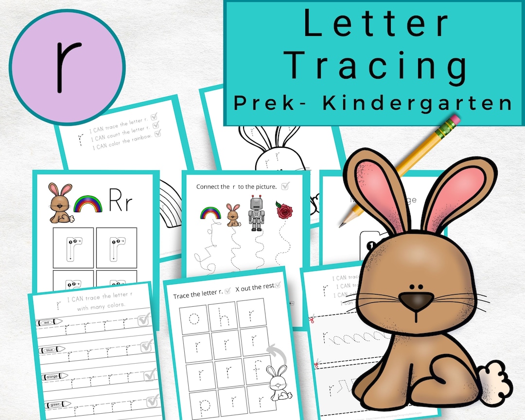 Tracing Letter R Worksheets, Tracing Lowercase Letters, Kindergarten ...