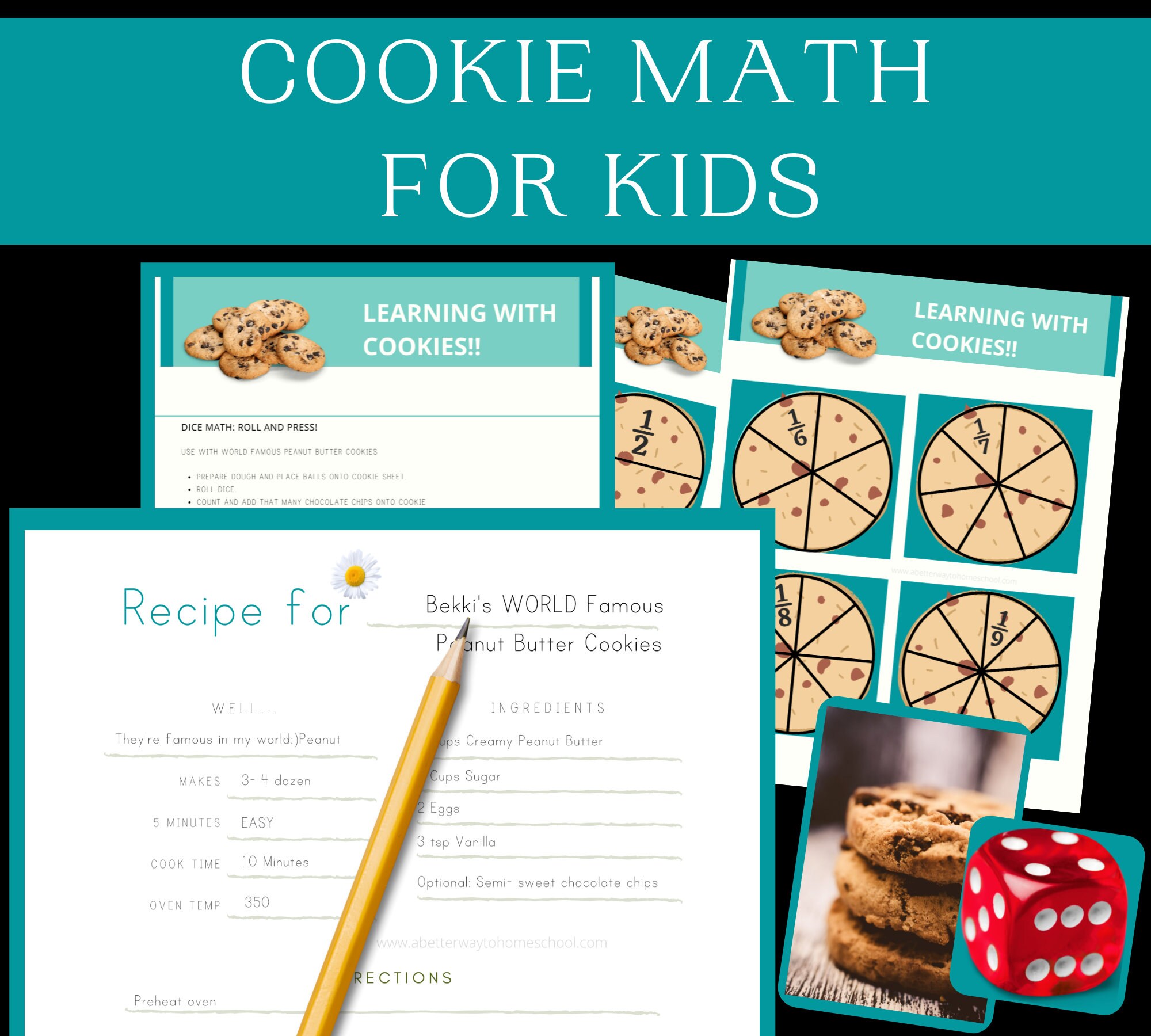 Cookie Math for Kids, Fun Math Activity, Math Lessons, Math Worksheets ...