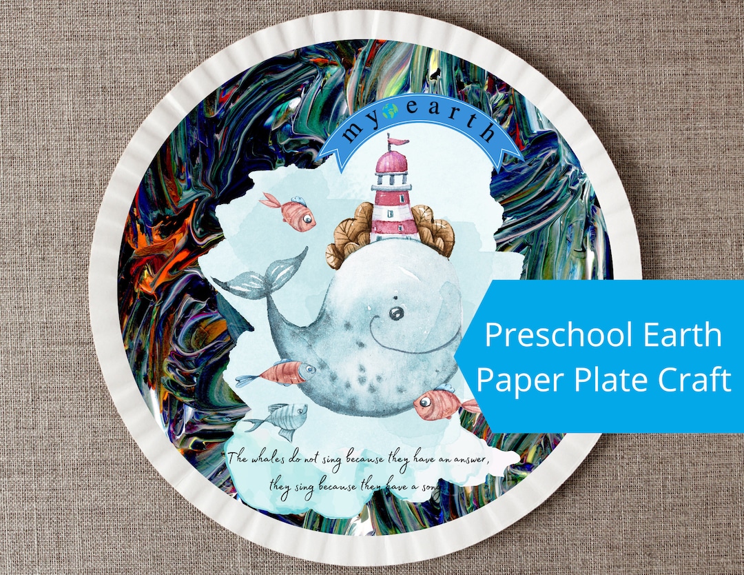 Preschool Whale Craft, Earth Day Craft for Kids, Paper Plate Craft ...