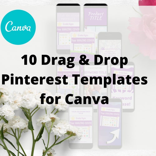 Pinterest Templates for Blogger Canva Template Pinterest - Etsy