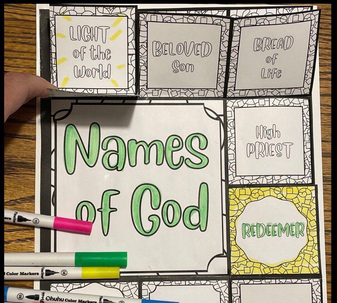 Names of God Printable, Bible Coloring, Prayer Coloring, Bible Study ...