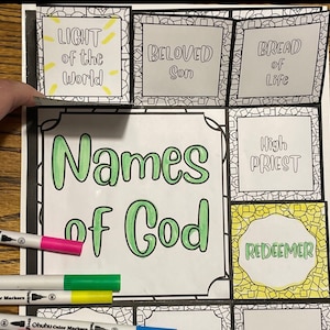 Names of God Printable, Bible Coloring, Prayer Coloring, Bible Study ...