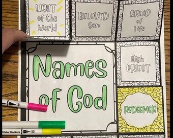 Names of God Worksheet - Etsy