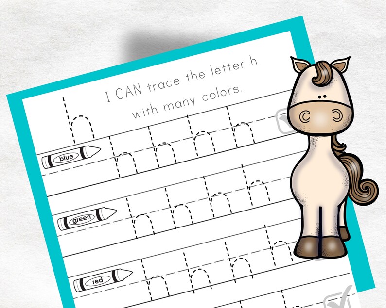 Tracing Letter H Worksheets, Kindergarten Handwriting Practice, Tracing ...