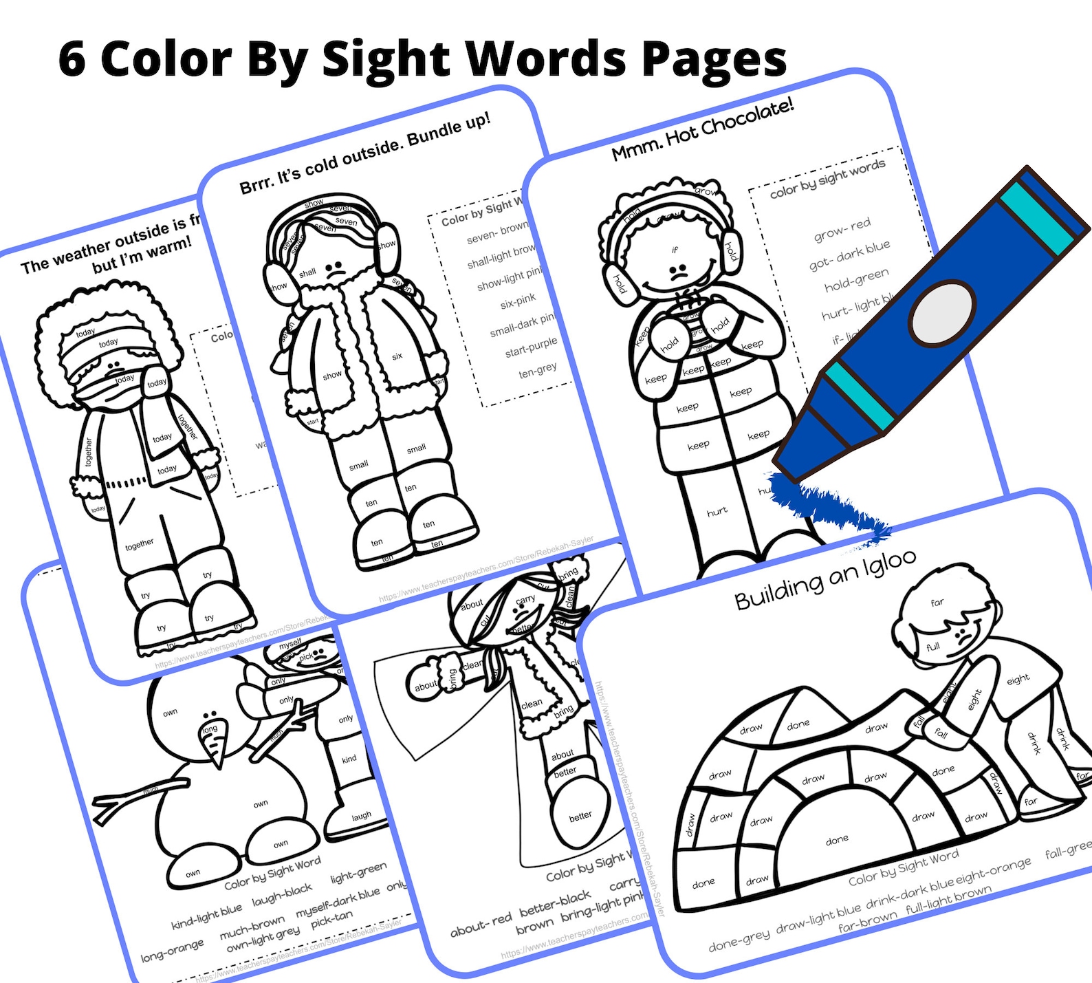 Kindergarten Color by Sight Words - Spelling Worksheet - Printables for ...