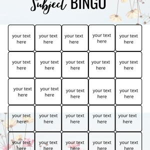 Templates for Teachers: Bingo Game Templates How to Create a Worksheet ...