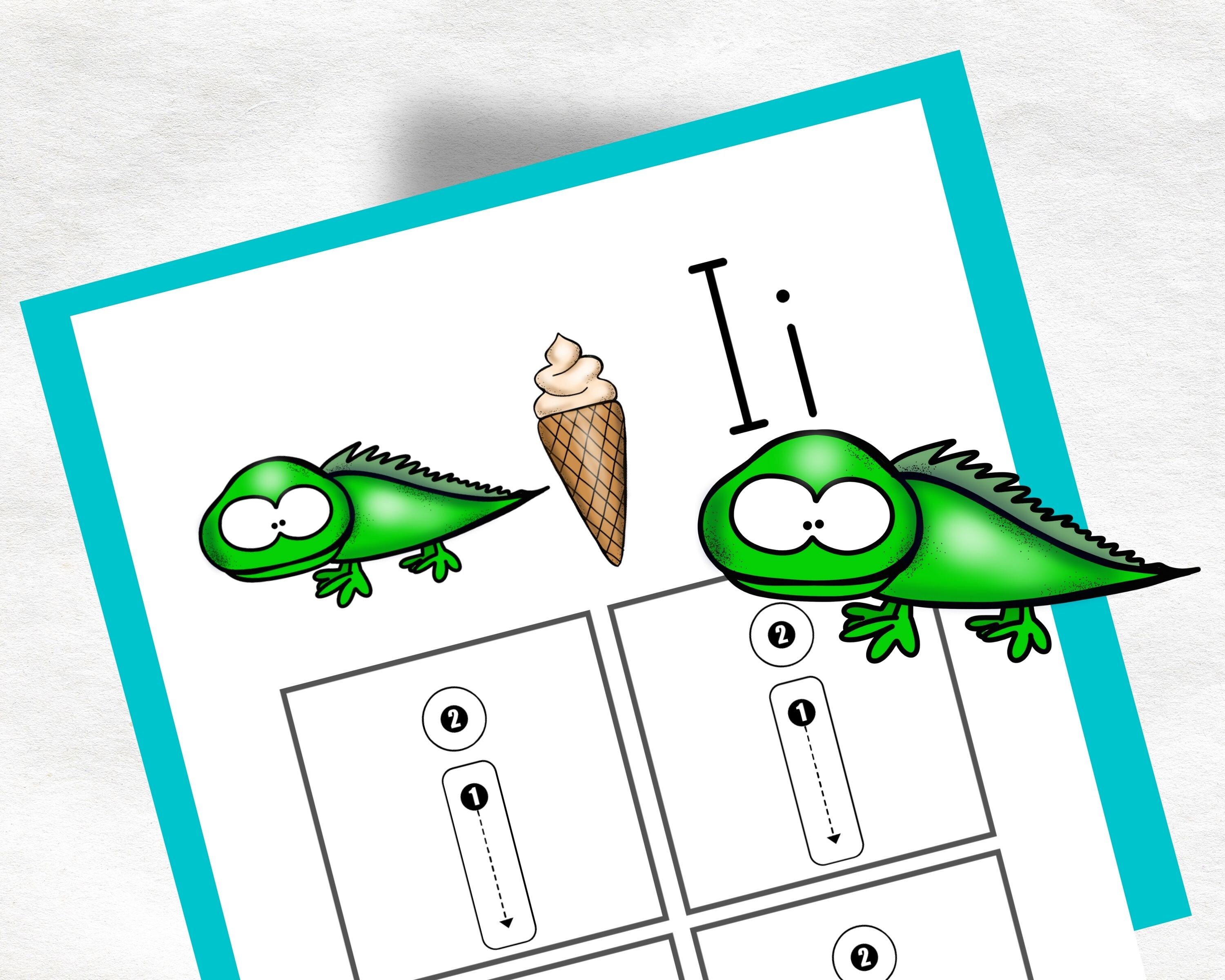 Alphabet Tracing Printables, Tracing Letter I Worksheets, Kindergarten ...