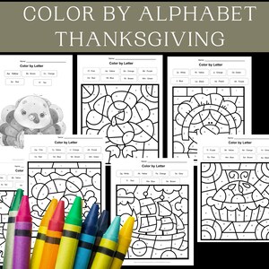 Thanksgiving Color by Alphabet, Color by ABC, Thanksgiving Fun ...