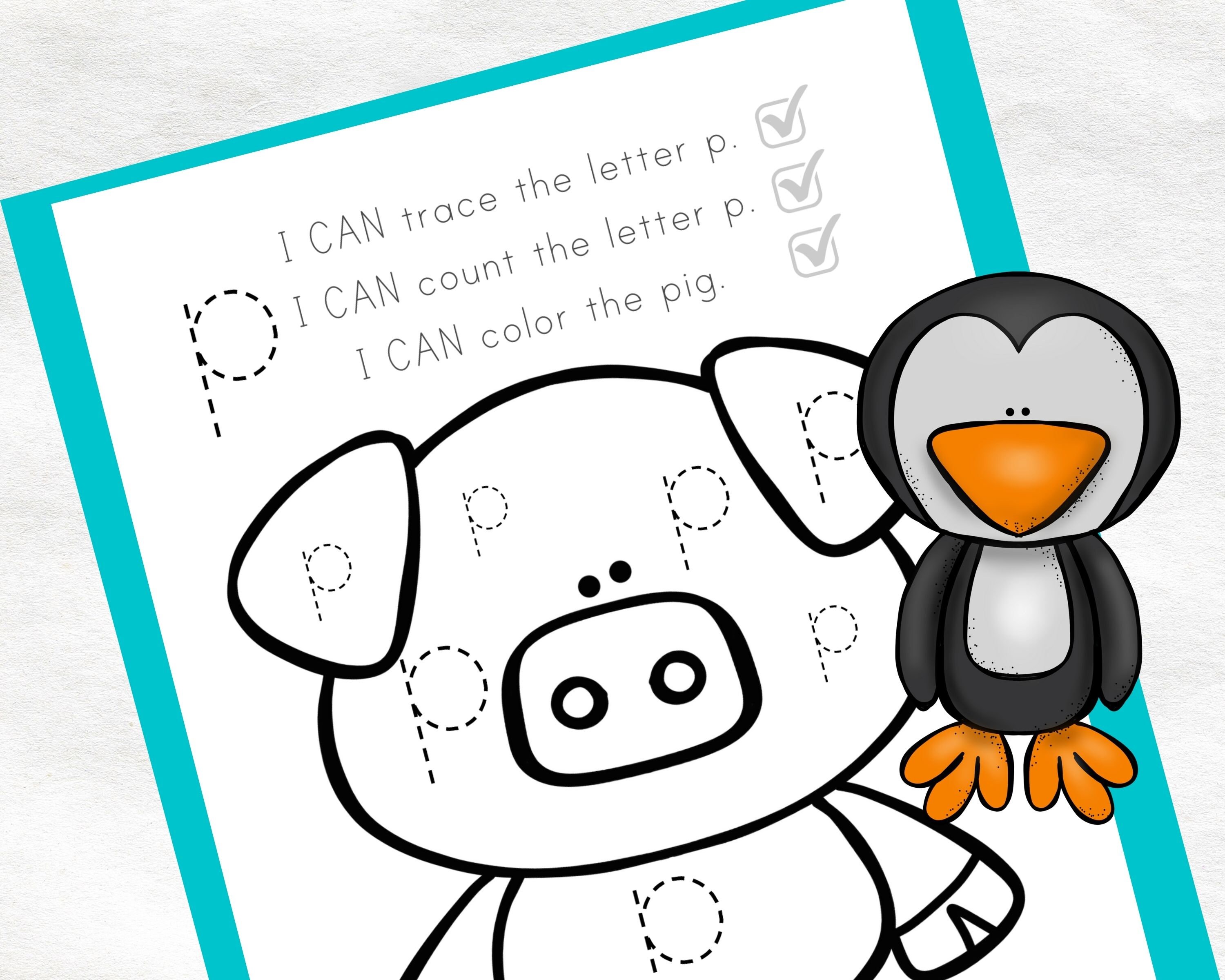 Tracing Letter P Worksheets, Tracing Lowercase Letters, Kindergarten ...