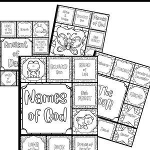 Names of God Printable, Bible Coloring, Prayer Coloring, Bible Study ...