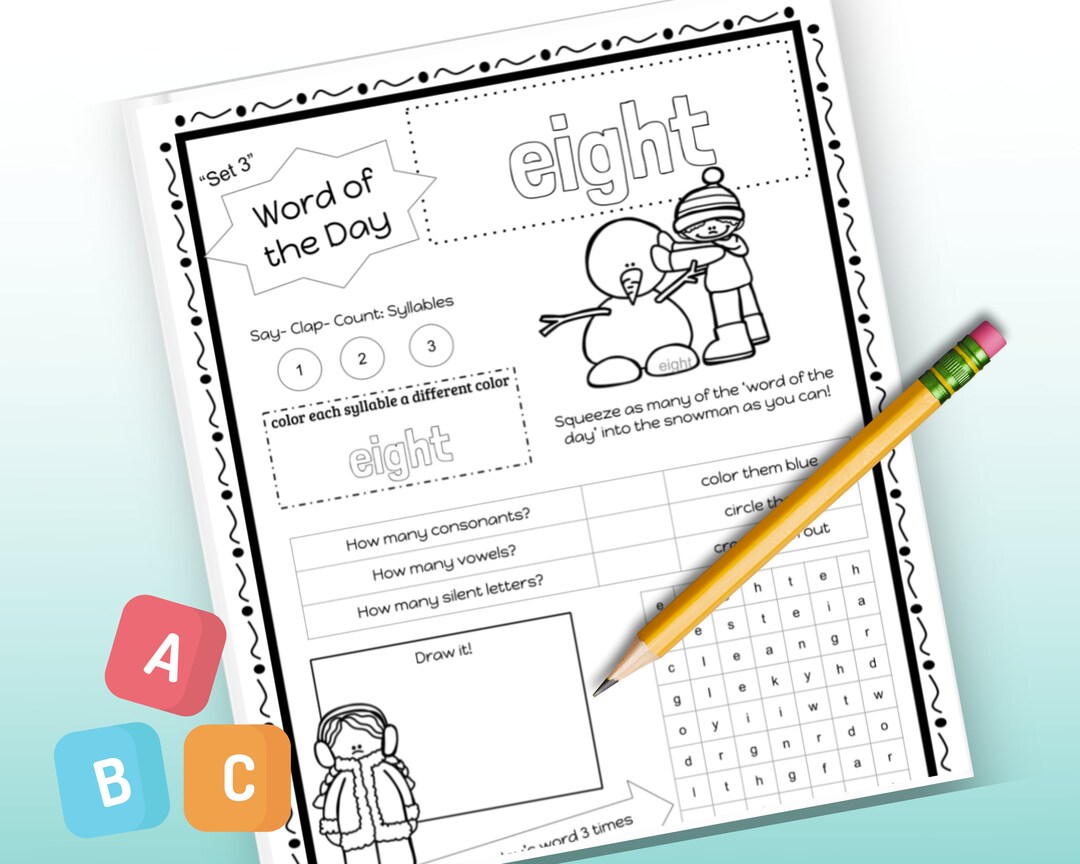 Kindergarten Sight Words Worksheets, Spelling Printable, First Common ...