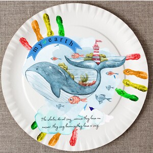 Preschool Whale Craft, Earth Day Craft for Kids, Paper Plate Craft ...