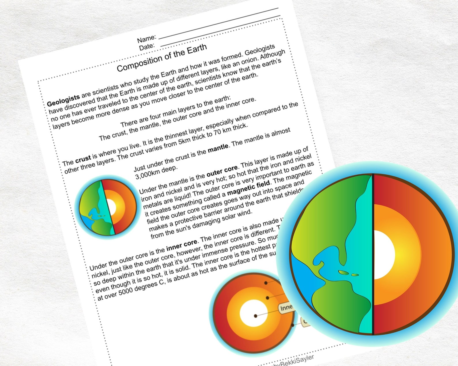 Geology Worksheets for Middle School - Earth Quakes - Topography ...